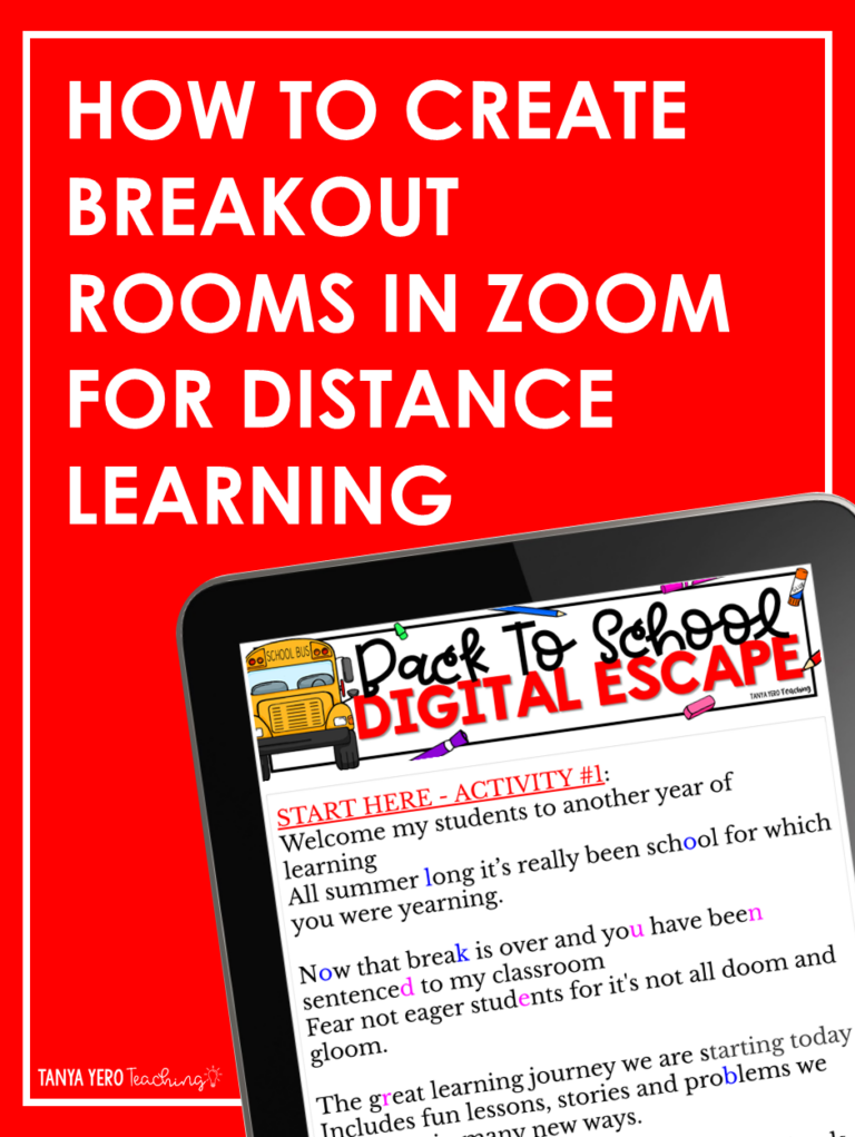 How To Create Zoom Breakout Rooms For Distance Learning - Tanya Yero ...