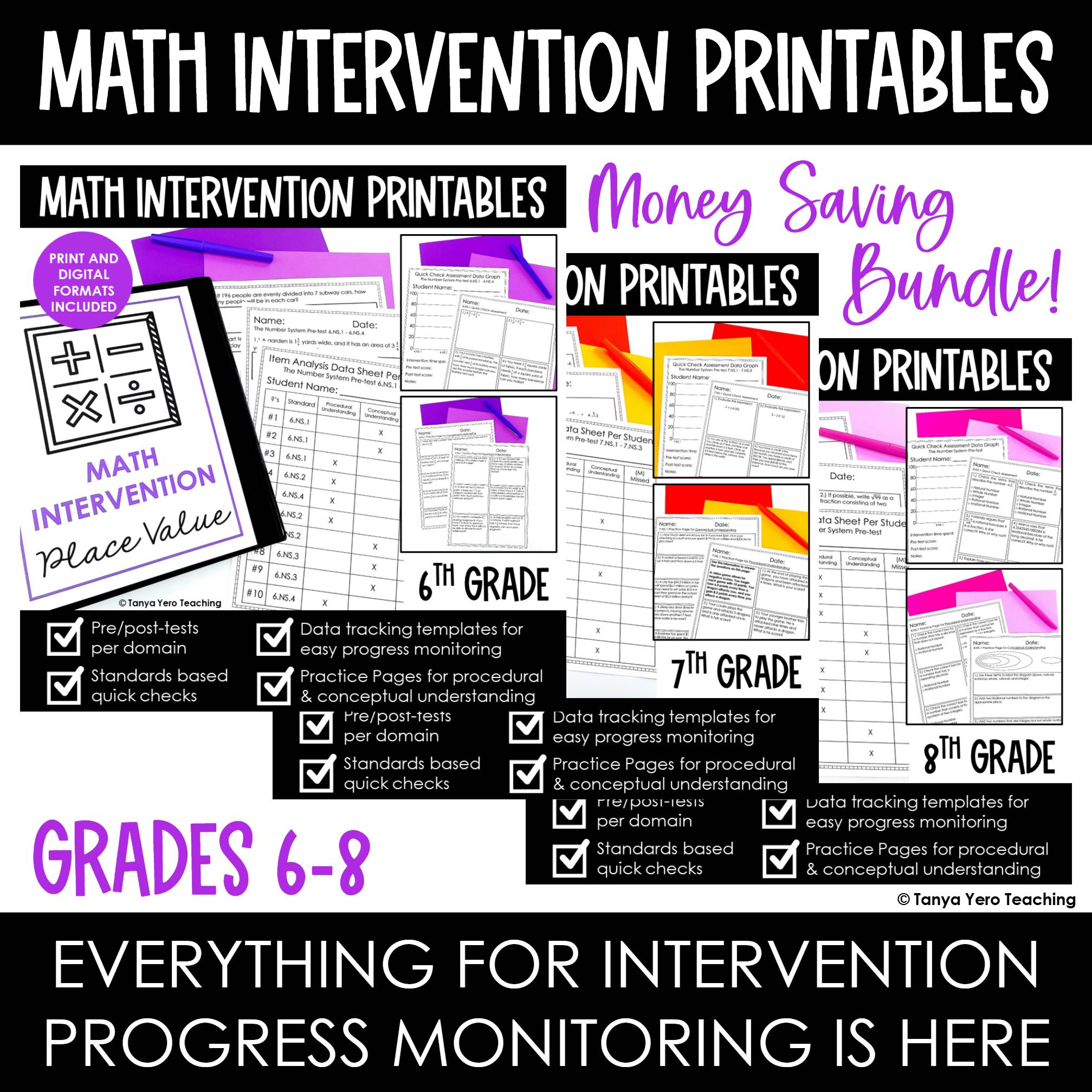 RTI Math Intervention Made Easy: Progress Monitoring Tools for Grades K ...